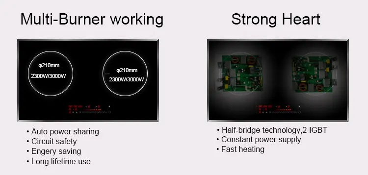 Double Induction Cooktop 6000W - Efficient Cooking Power