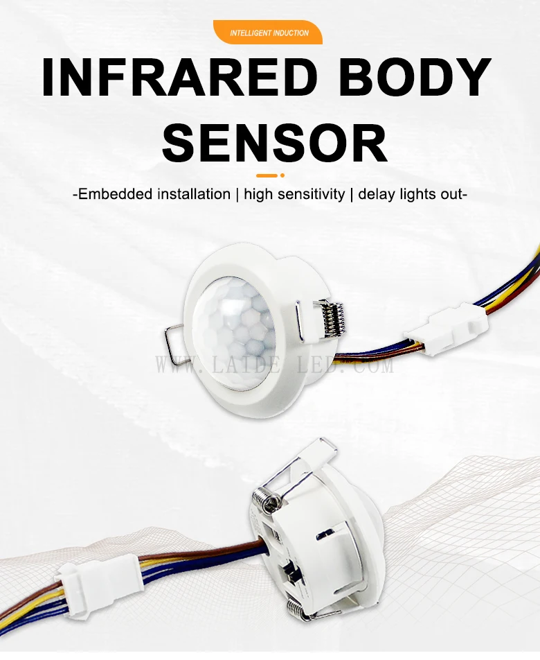 Small Adjustable Pir Motion Sensor Switch Embedded Mount Infrared ...