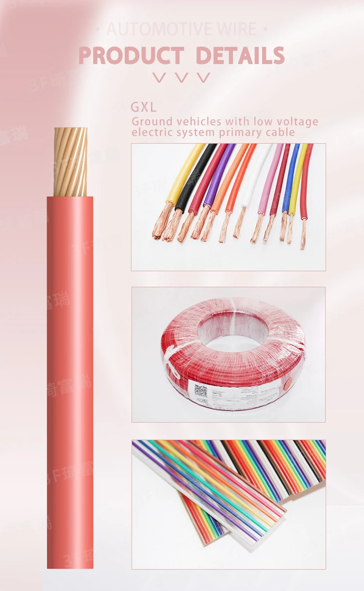 Custom Sae J1128 Xlpe Automotive Wires 8awg 10awg 12awg 14awg 16awg 18awg 20awg 22awg Gxl Txl ...