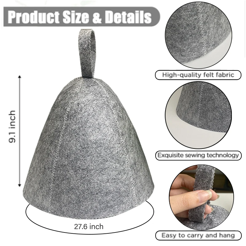 Wholesale Japan Sauna Banya Sweat Available Wool Felt Sauna Bucket Hat ...