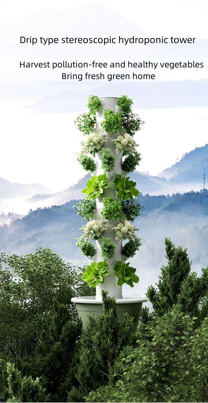 Vertical Aeroponics Towers - Efficient Hydroponic Growing