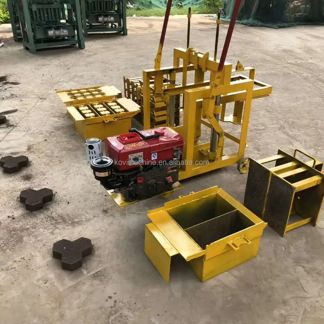 Manual Egg Laying Solid Brick Concrete Hollow Brick Block Making ...