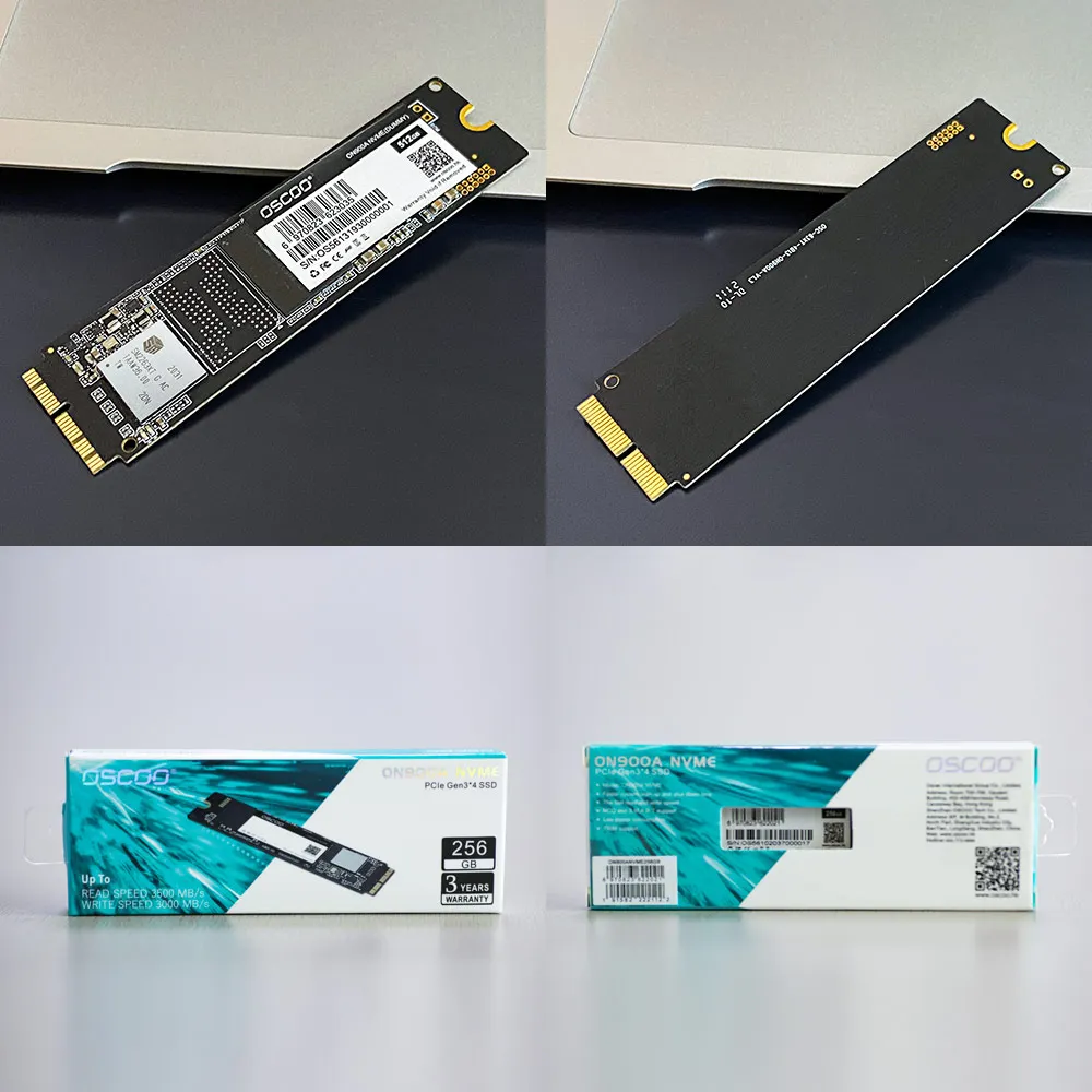 Oscoo Ssd M2 Nvme Für Macbook Air A1465 A1466 M.2 Festplatten Für Mac ...