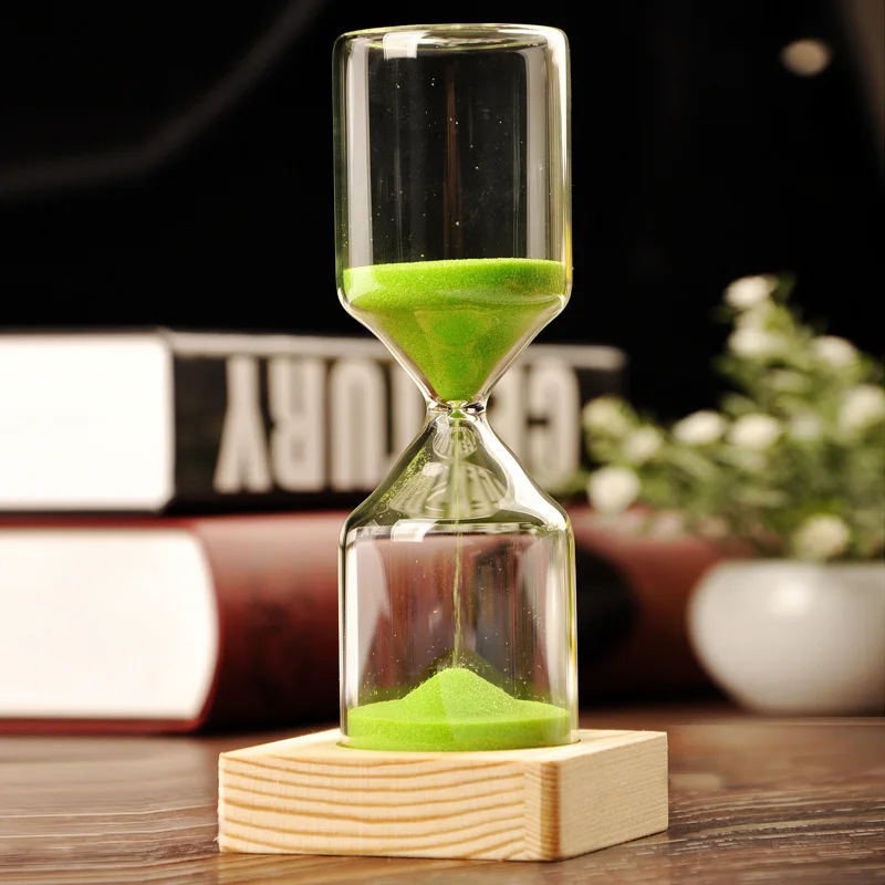 Unique Hand Blown Colored Hourglass Wood Sand Timer For Kids Games ...