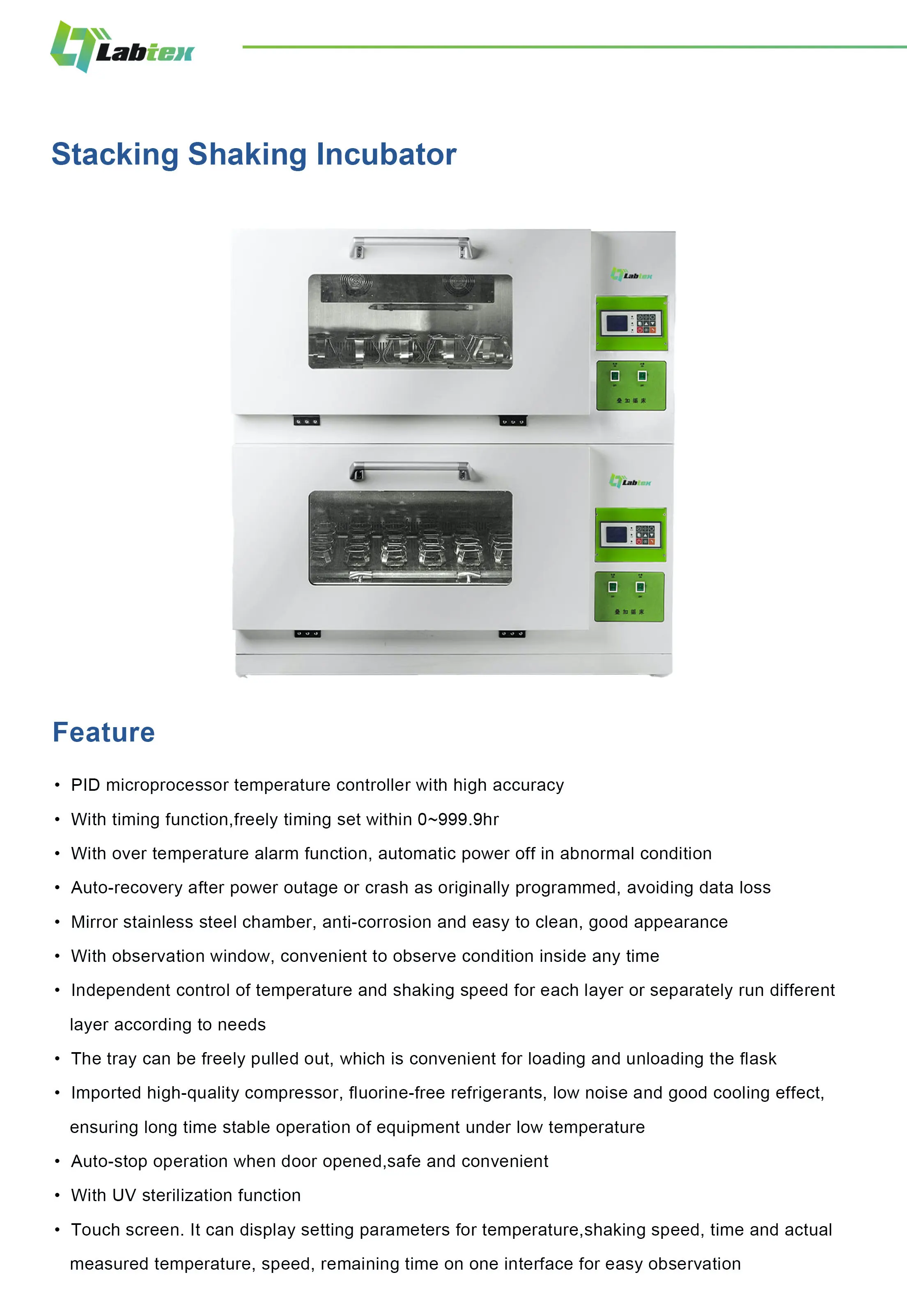 Labtex Stacking Shaking Incubator For Laboratory Cell Culture Stacked ...