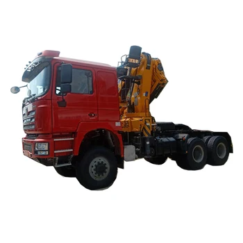 400 Hp 6x4 Shacman F3000 Truck Tractor Mounted Crane Folding Arm Crane ...