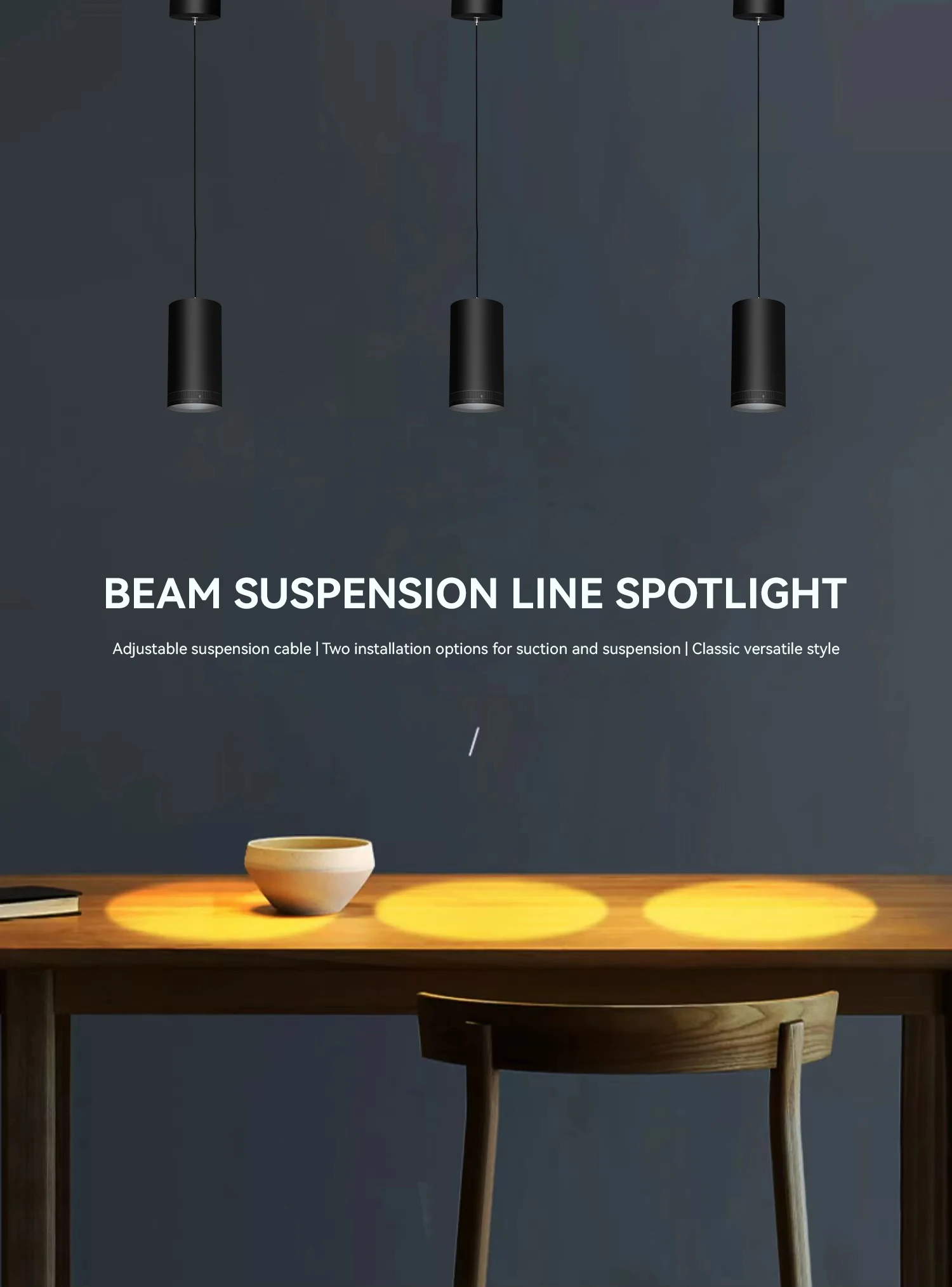 Aluminum Zoomable Surface Mounted Ceiling Spotlight Cylinder Hanging ...