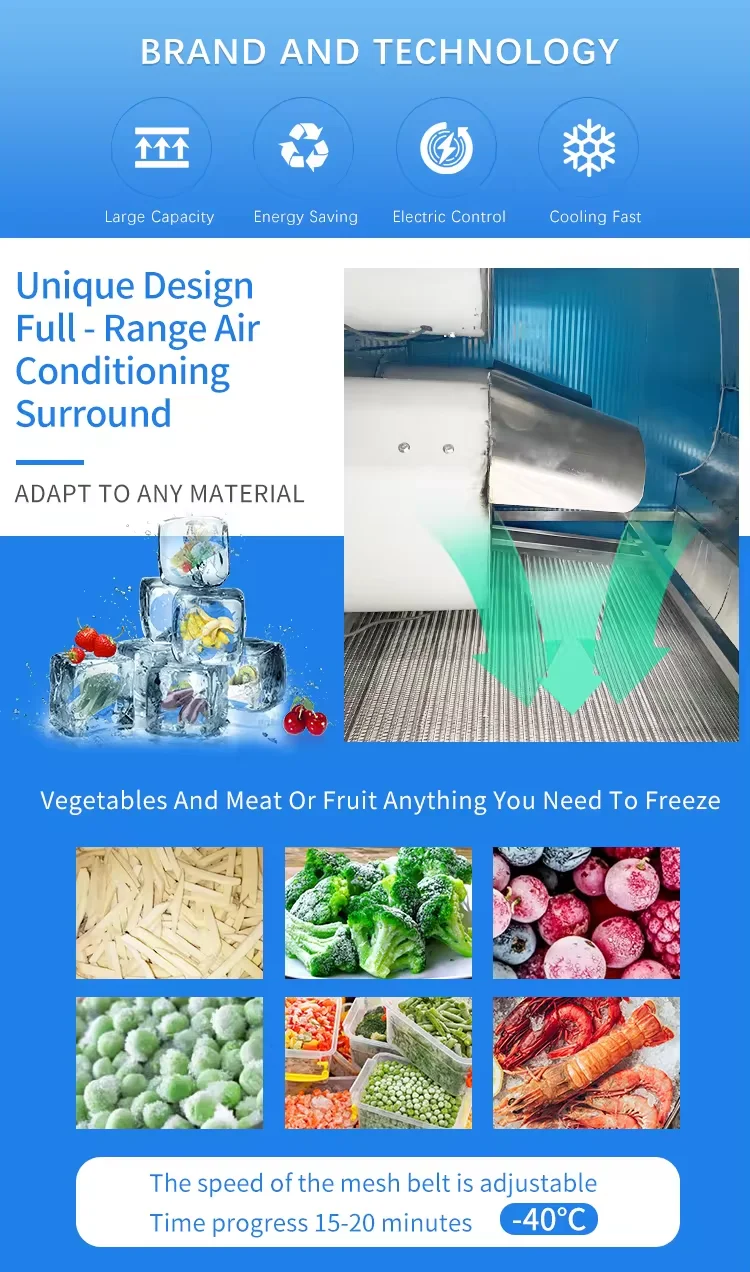 Cryogenic Iqf Shrimp Freezer/vegetable Fruit Cryo Tunnel Refrigerator ...