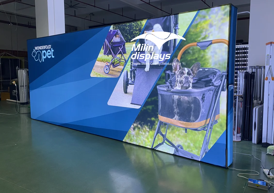 10x20ft Custom Brand Backlit Exhibition Booth Design Portable Light Box ...