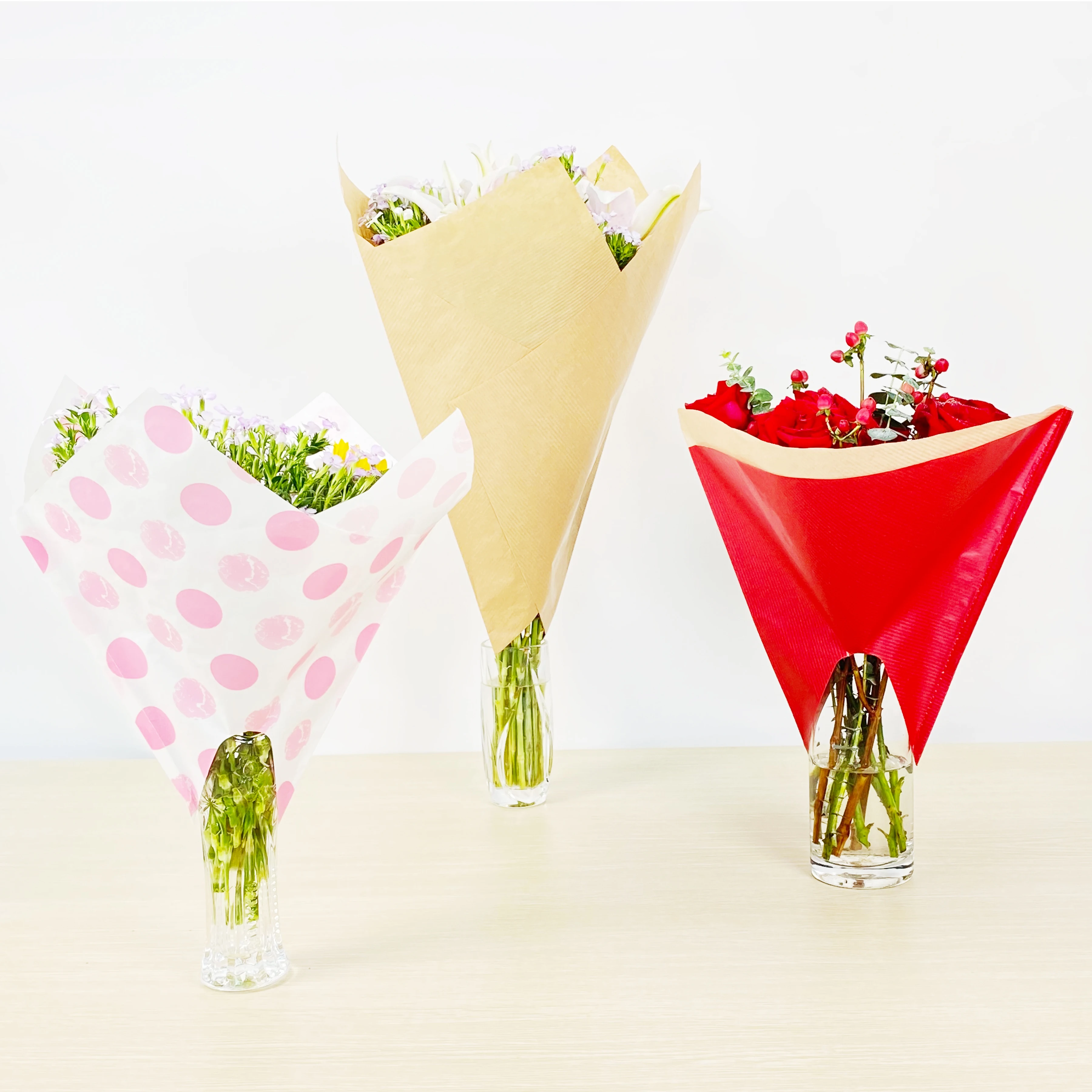 Floral Packaging Sleeves for Bouquet Wrapping - Recyclable