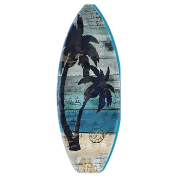 Vintage Wood Wall Plaque Sign With Surfboard Shape Decorative Letter ...