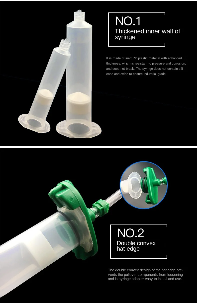 Dispensing UV Syringe Barrel Industrial Syringe Glue Dispensing Syringe ...