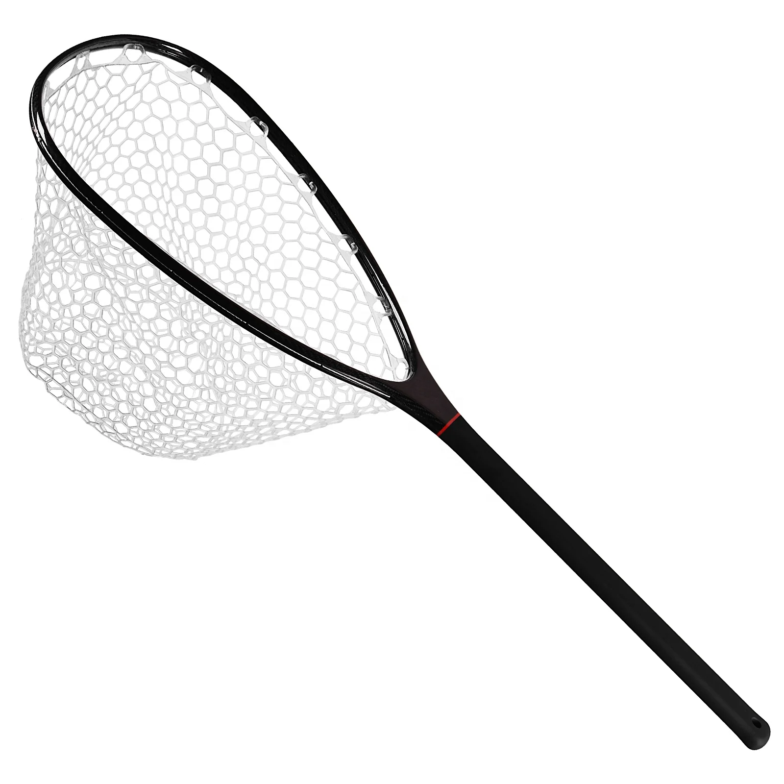Fly Fishing Landing Net Soft Rubber Mesh Trout Net Catch Carbon Fiber ...