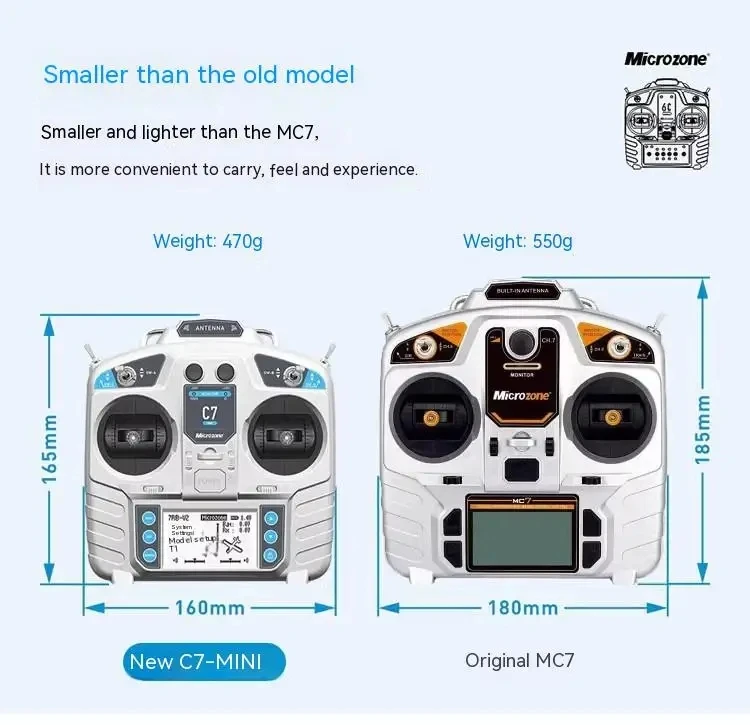 Microzone MC7 C7 MINI 2.4G Controller Transmitter for RC Quadcopters