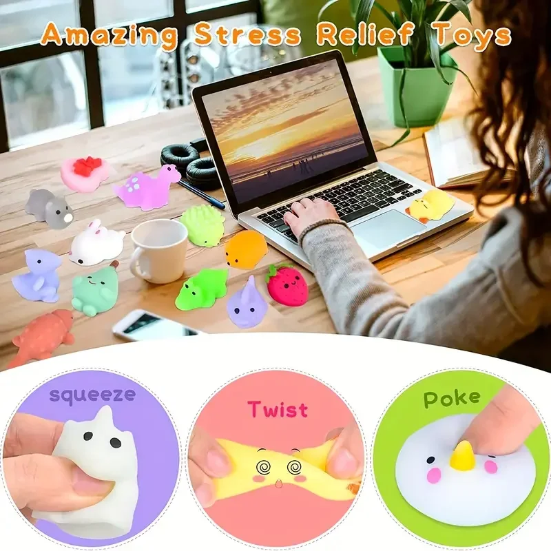 Mochi Fidget Toys - Cute, Stress Relieving Squeeze Animals