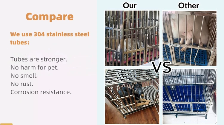 Supply Stainless steel pet cages combination cage for small animal ...