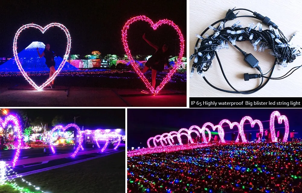 Red LED Heart Love Arch Frame Motif Light Novelty Wedding Event Favors ...