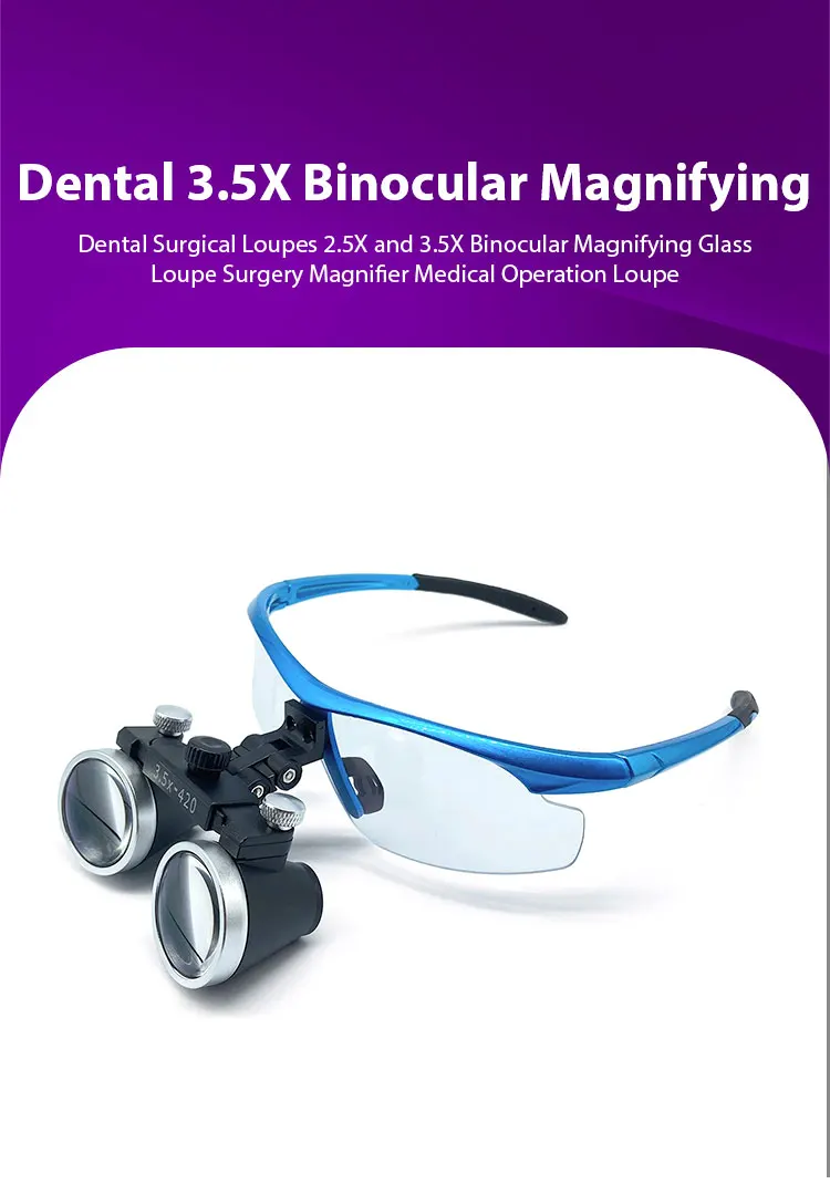 Dental Surgical Loupes 2.5X and 3.5X Binocular Magnifying Glass Loupe ...