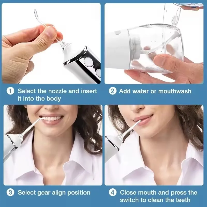 300ml Water Flossers Pick Rechargeable Cordless Electric Portable Jet ...
