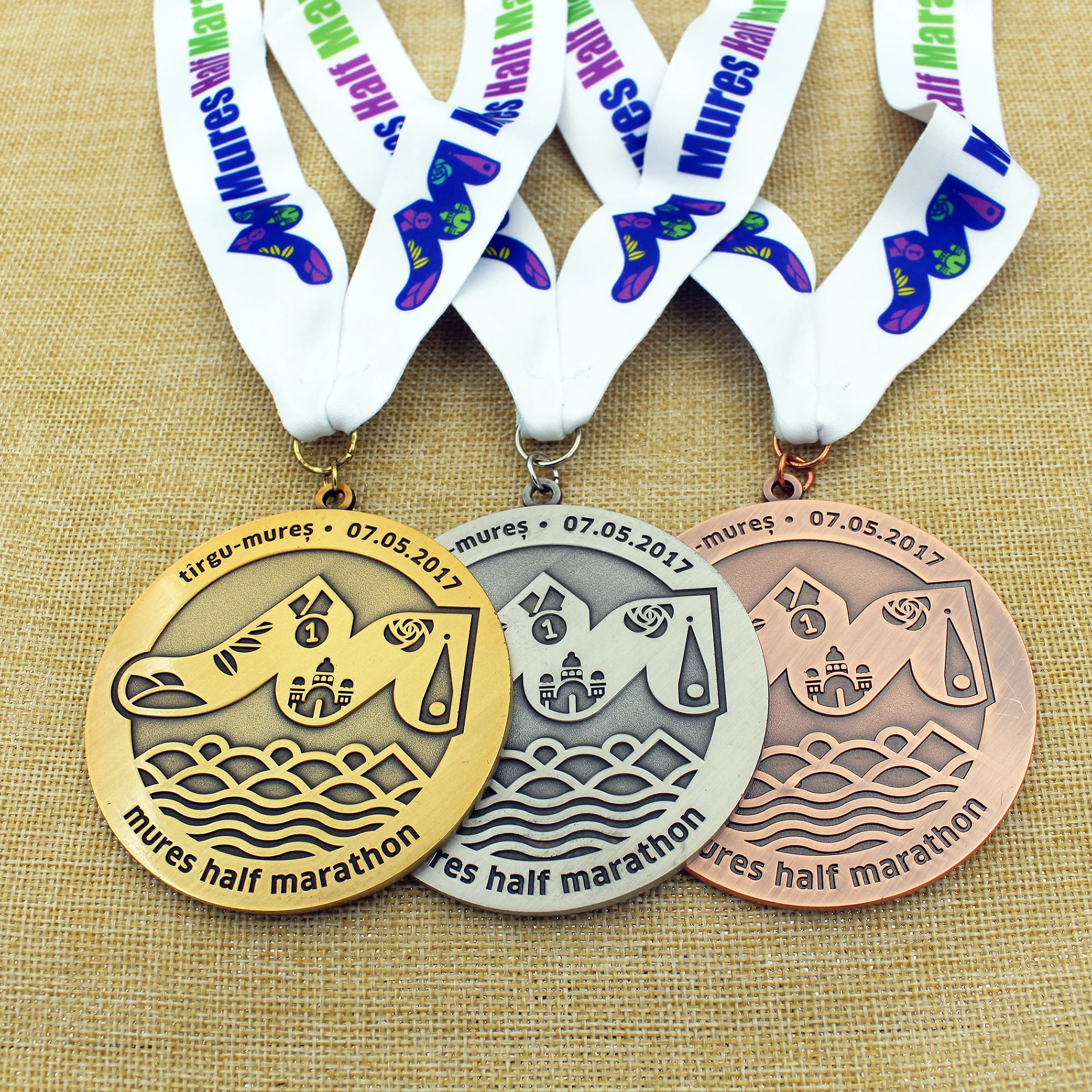 Marathon Medals Custom Running Metal Medals Race Games Gold Silver ...