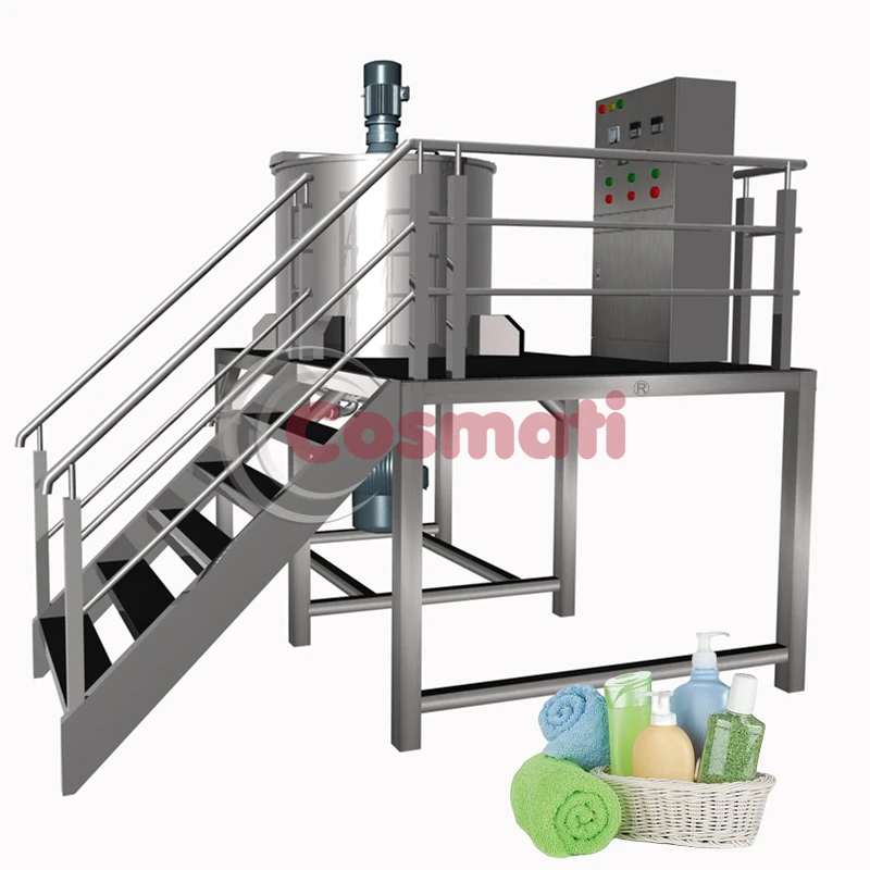 1000 Liters Liquid Soap Reactor Tank With Top Stirrer Single Layer ...