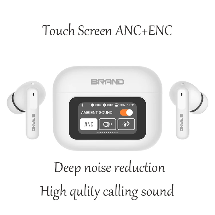 Anc Enc Touch Screen Tws Earbuds Bluetooth Wireless Ear Buds Ear Phone ...