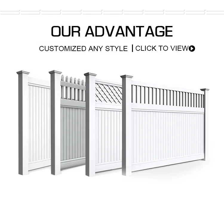 Vertical or Horizontal 6x8ft PVC Vinyl Fence Panel - Durable, Eco ...