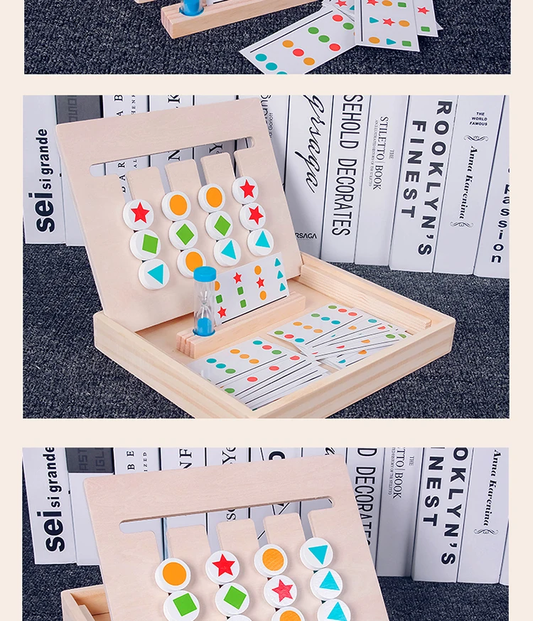 Wooden Color Sorting Logic Puzzle Game Brain Teaser Iq Wood Sorting Toy ...