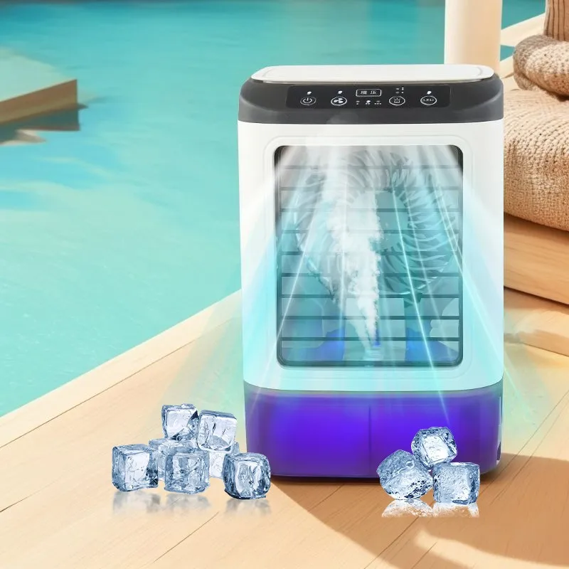 Rechargeable Cooling Fan Portable Misting Solar Fan With Large Water ...