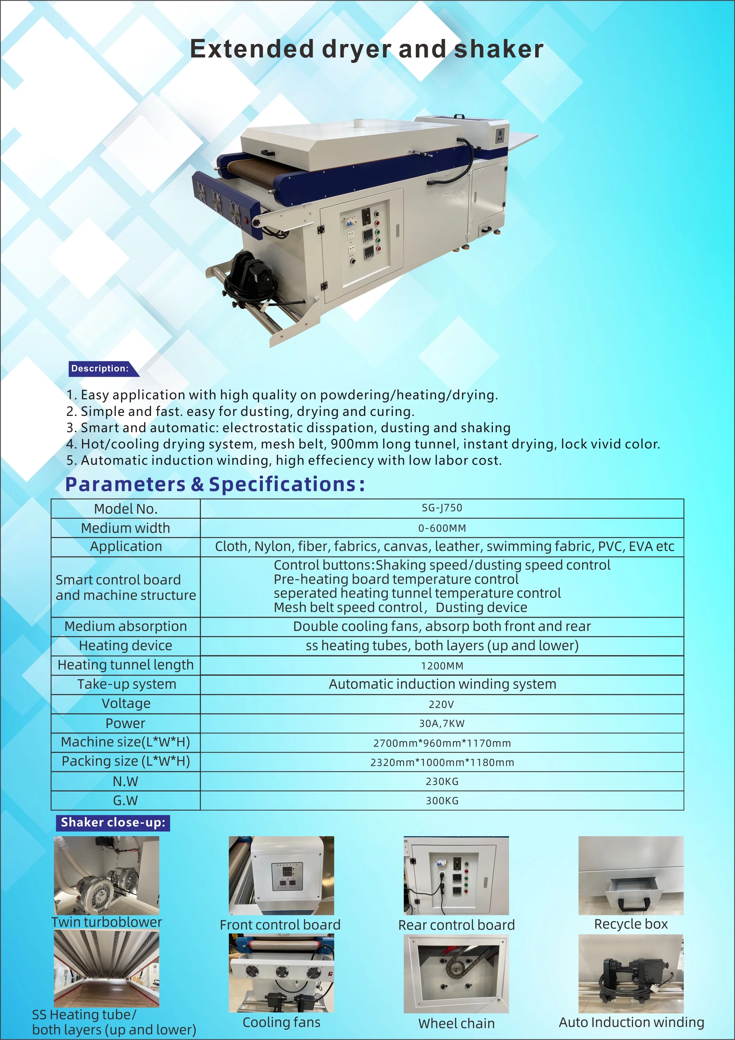 2023 Professional 60cm Automatic Shaker Drying Machine To Working With ...