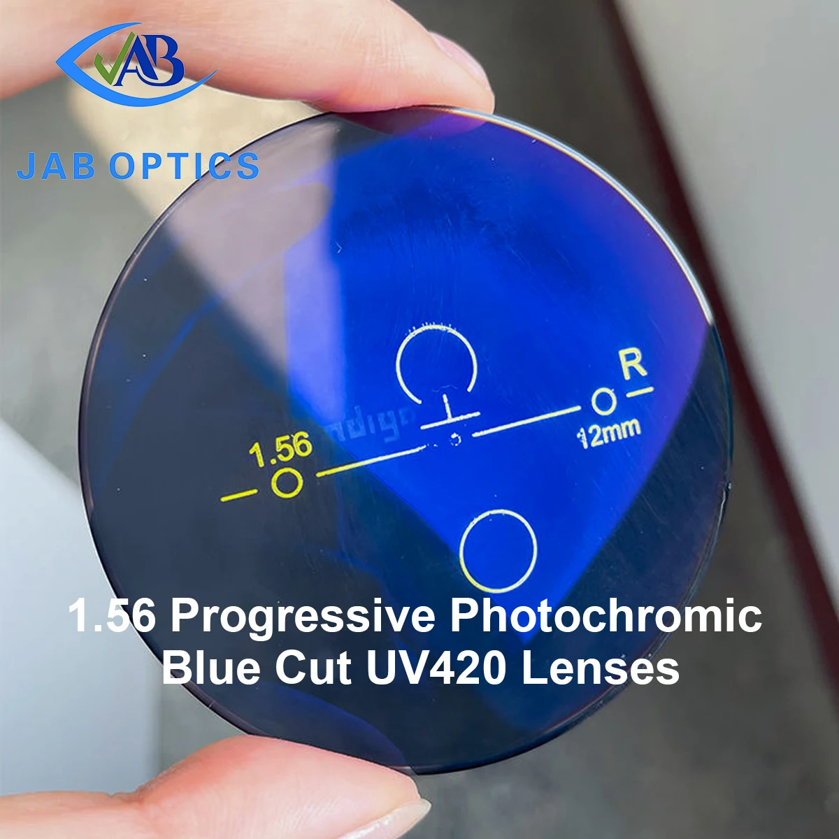 JAB Optical Lenses Wholesale Progressive Blue Block Photo Grey HMC Blue ...