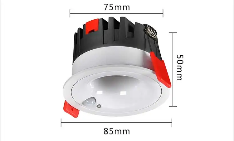 Pir And Photocell Sensor Led Downlight 7w 10w 12w High Efficiency ...