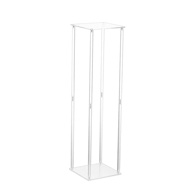 Transparent Tall Wedding Table Decorations - Acrylic Centerpieces