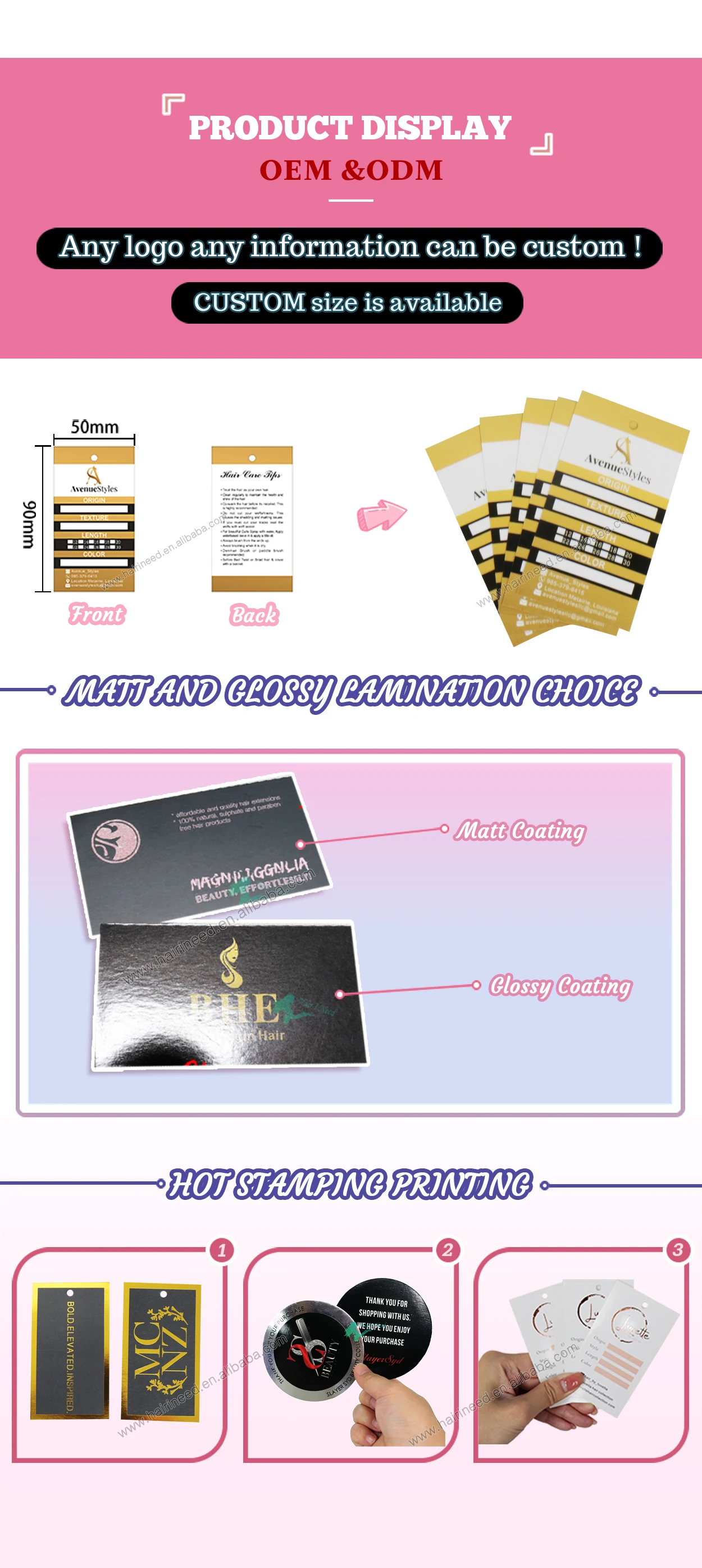 Custom Hair Bundle Price Tag, Coated Paper Hang Tag for Wig| Alibaba.com