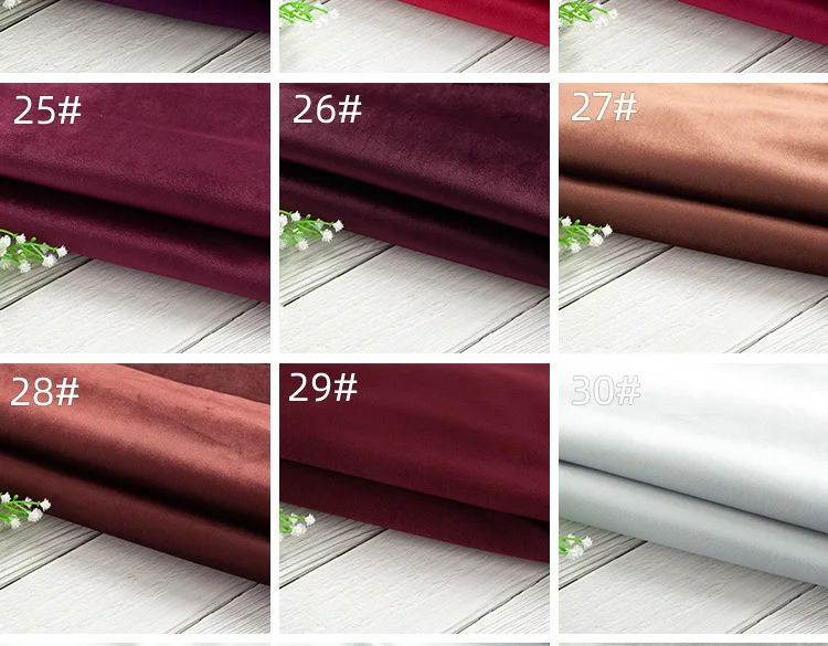 Super Soft Home Textile Velvet Fabric 100% Polyester Knitted Medium ...