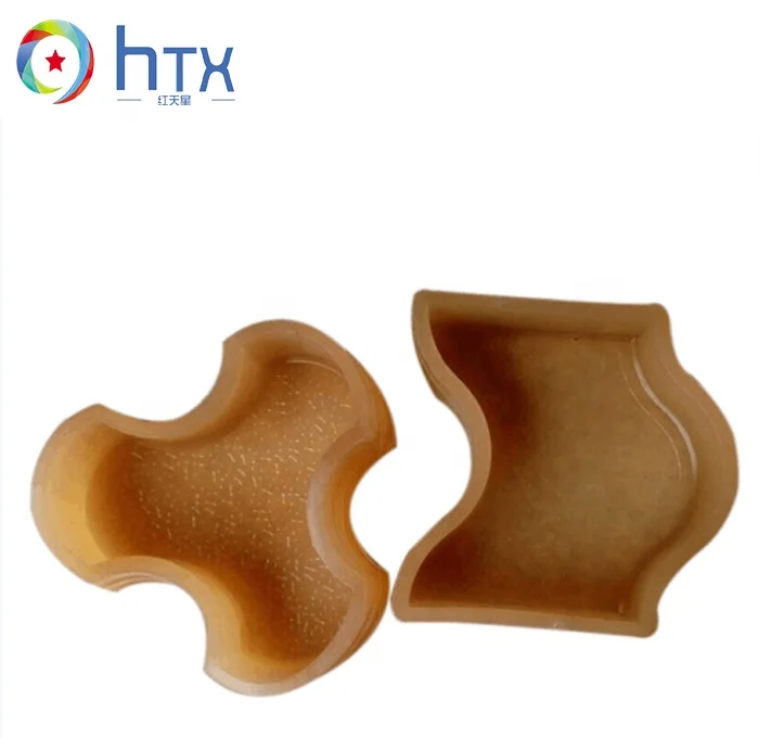 concrete paver block plastic rubber floor tile mold for interlock brick ...