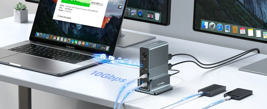 15-in-1 Customization USB C Desktop Docking Station for Laptop