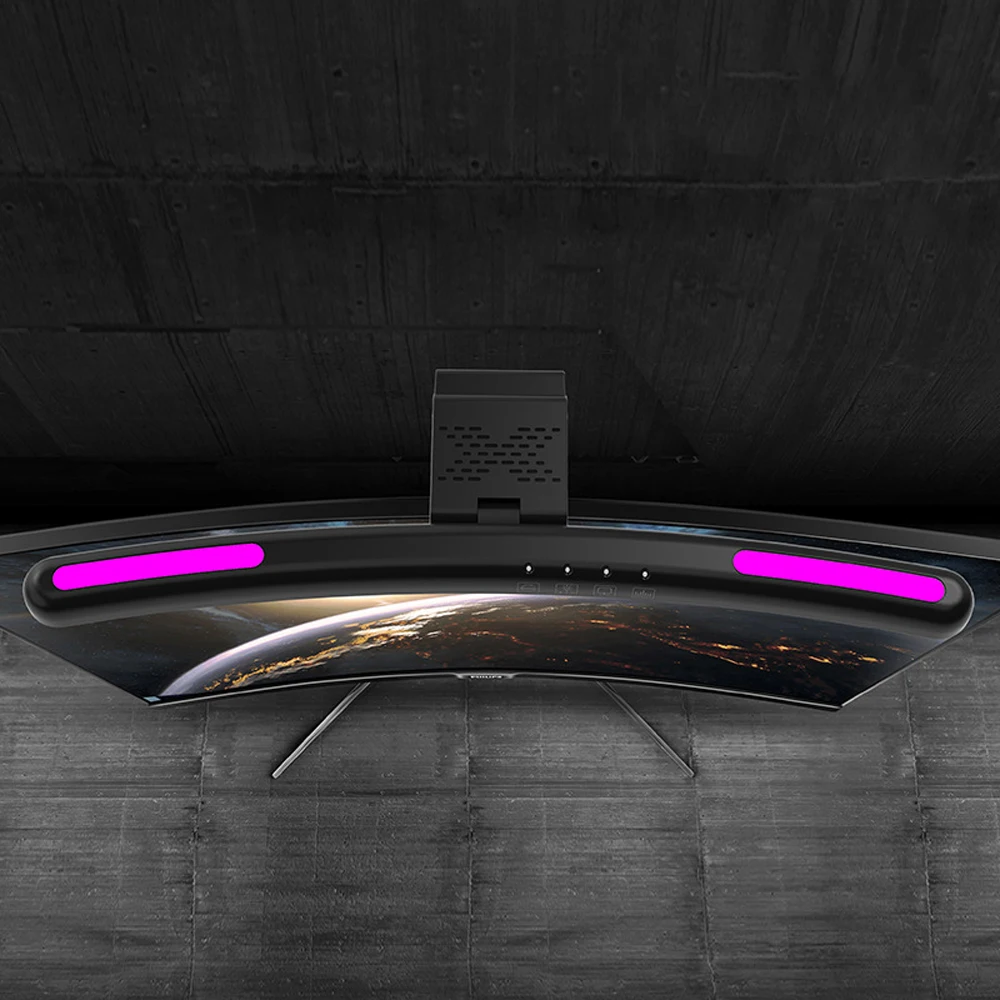 Curved Screen Monitor Light Rgb Backlight Computer Light Bar Gaming ...