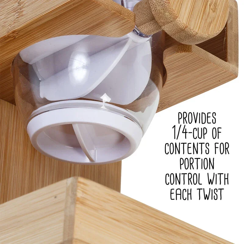Bamboo Cereal Dispenser - Sustainable & Functional Storage