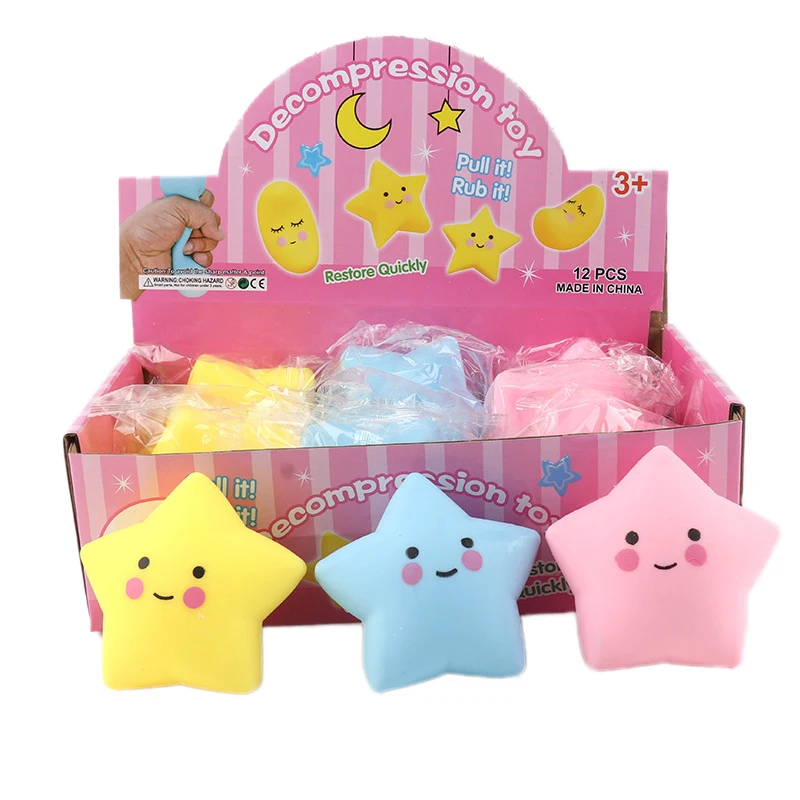 Rainbow Stars Squishy Stress Ball Squishy Toy Star Sensory Fidget ...