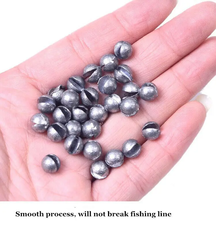 205pcs/box Round Split Shot Fishing Weights - Removable Sinkers