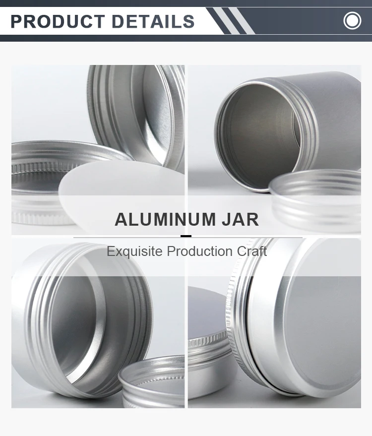 Custom Cream Container And Packaging Blue Round Metal Tin Box Aluminum ...