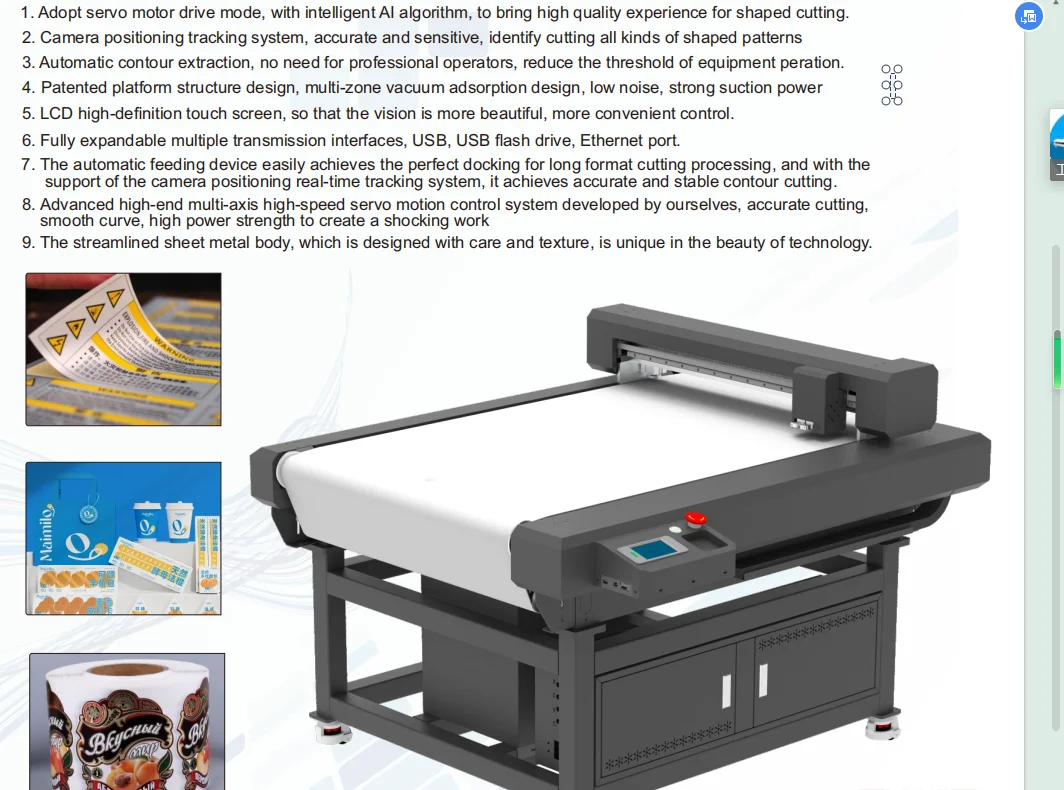 Flatbed Plotter Cutter Die Cutting Machine For Sticker Labels/creasing ...