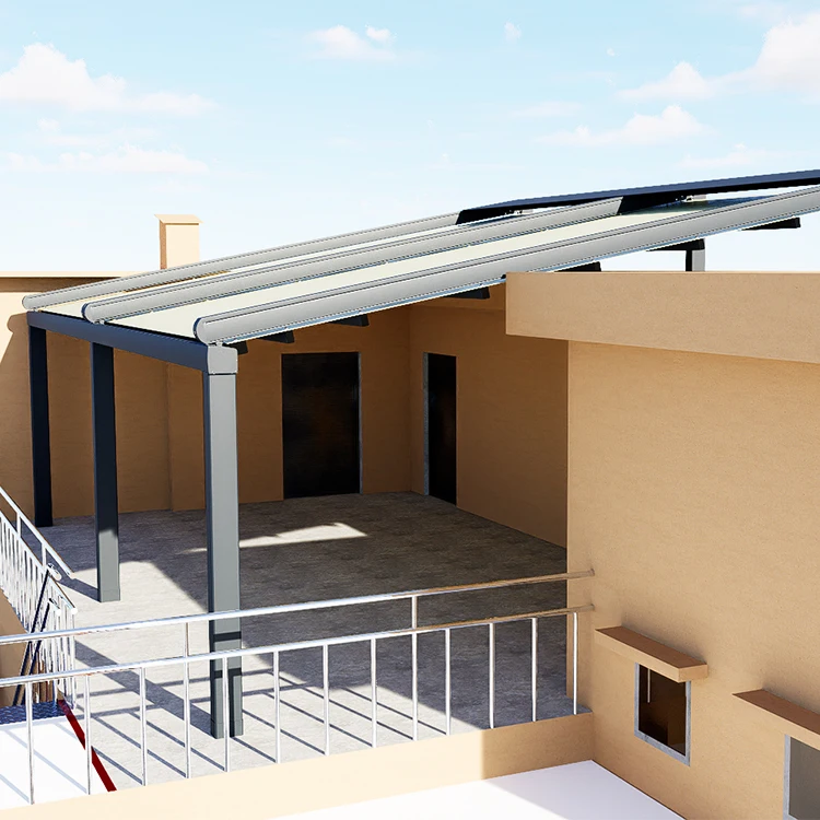 Motorized Canopy Automatic Retractable Roof Awning Waterproof Aluminum ...