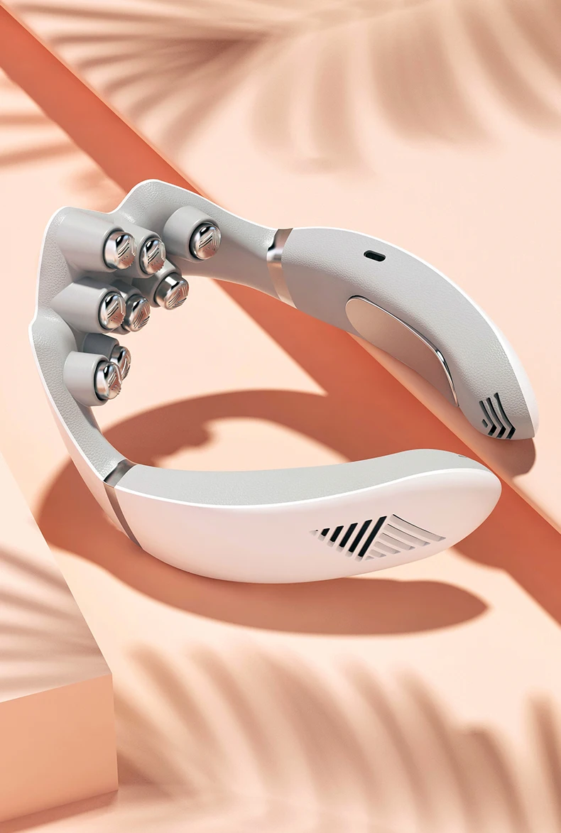 2022 Wireless Mini Electric Usb Neck Massager Intelligent Warm And Cold ...