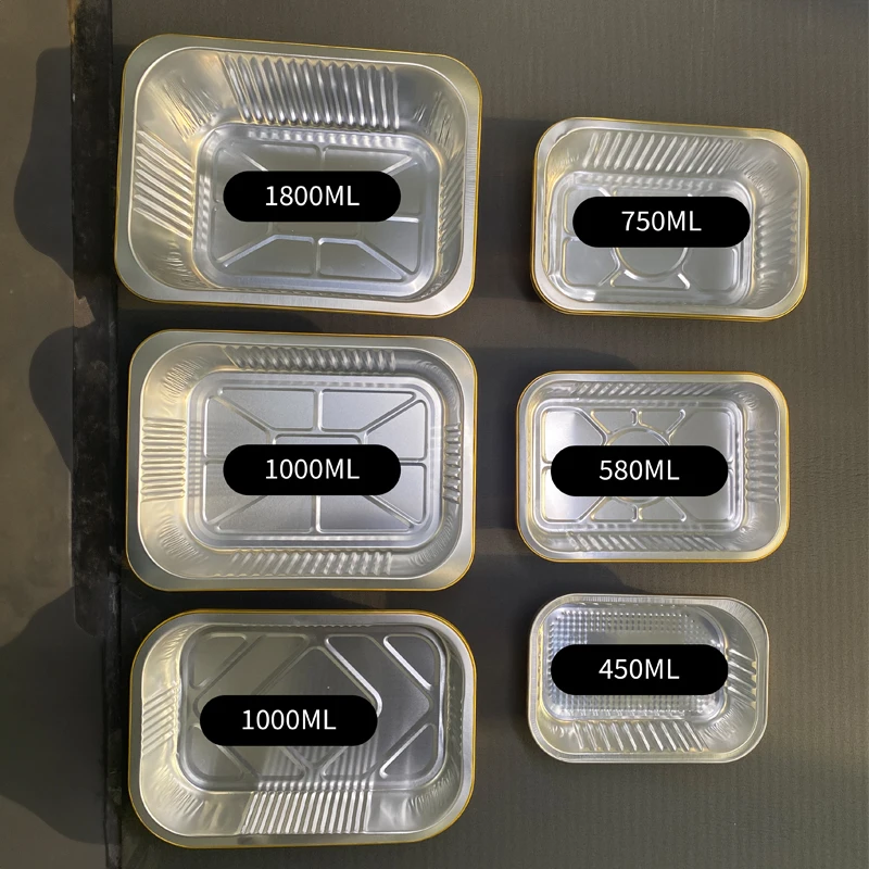 Customized Food Packaging Smooth Gold 450ml Takeaway Container Cupcake ...