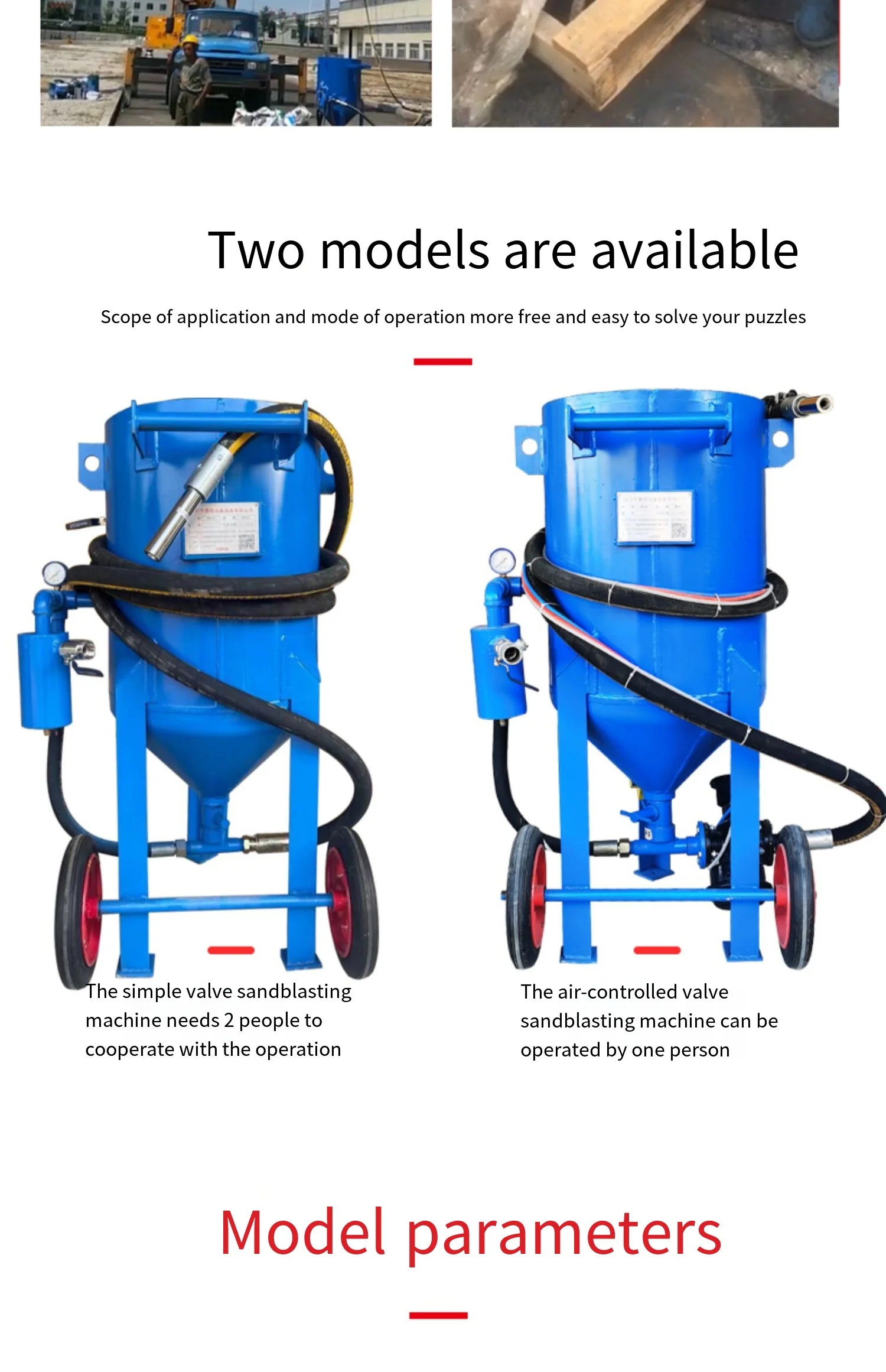 Dry Wet Sandblasting Dustless Sandblaster - Easy to Operate