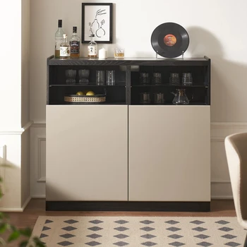 L8143 Industrial Modern Style Portable Buffet Table Sideboards Solid ...