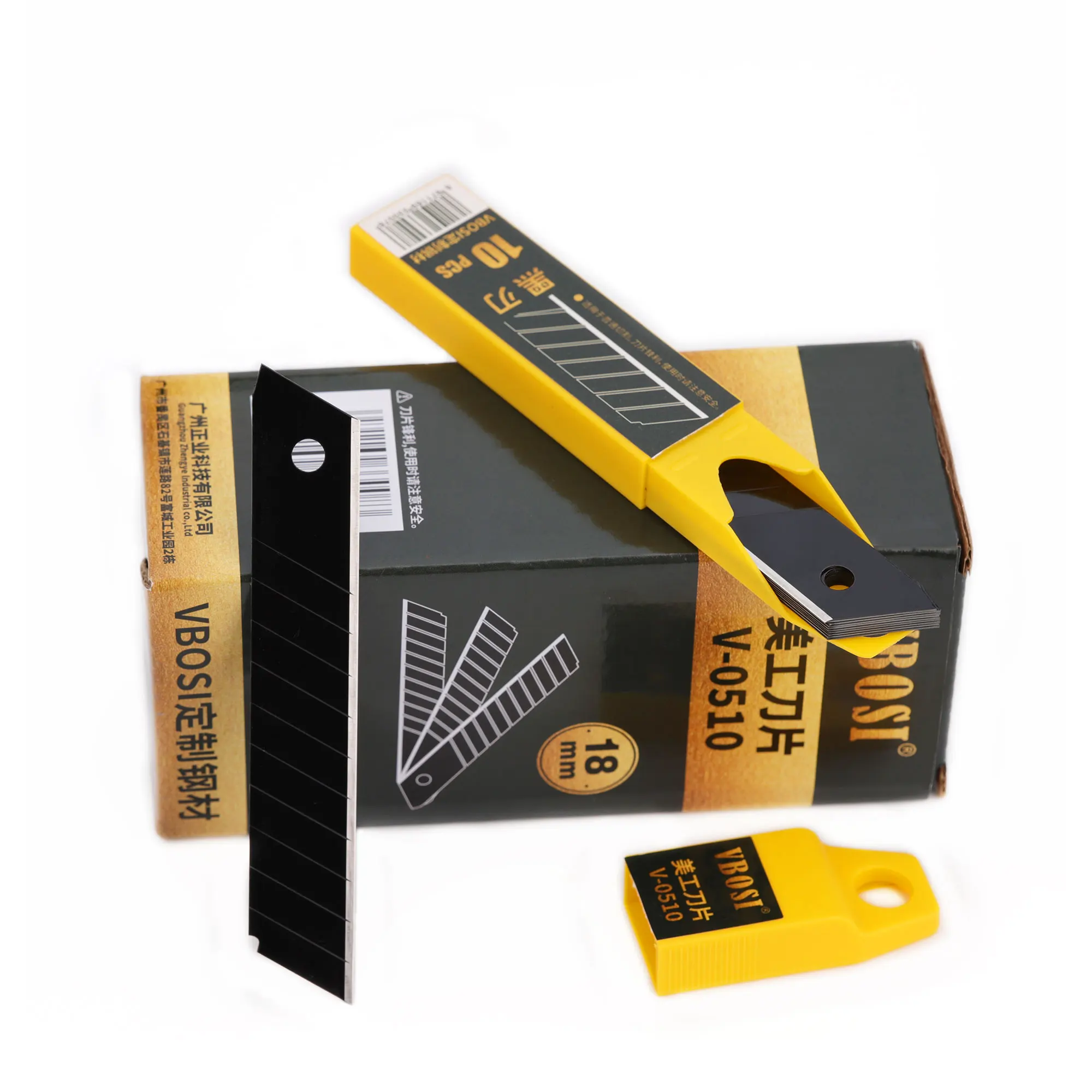 Wholesale Oem Package 0.5mm Black Snap Off Edge Utility Blades Cutter ...