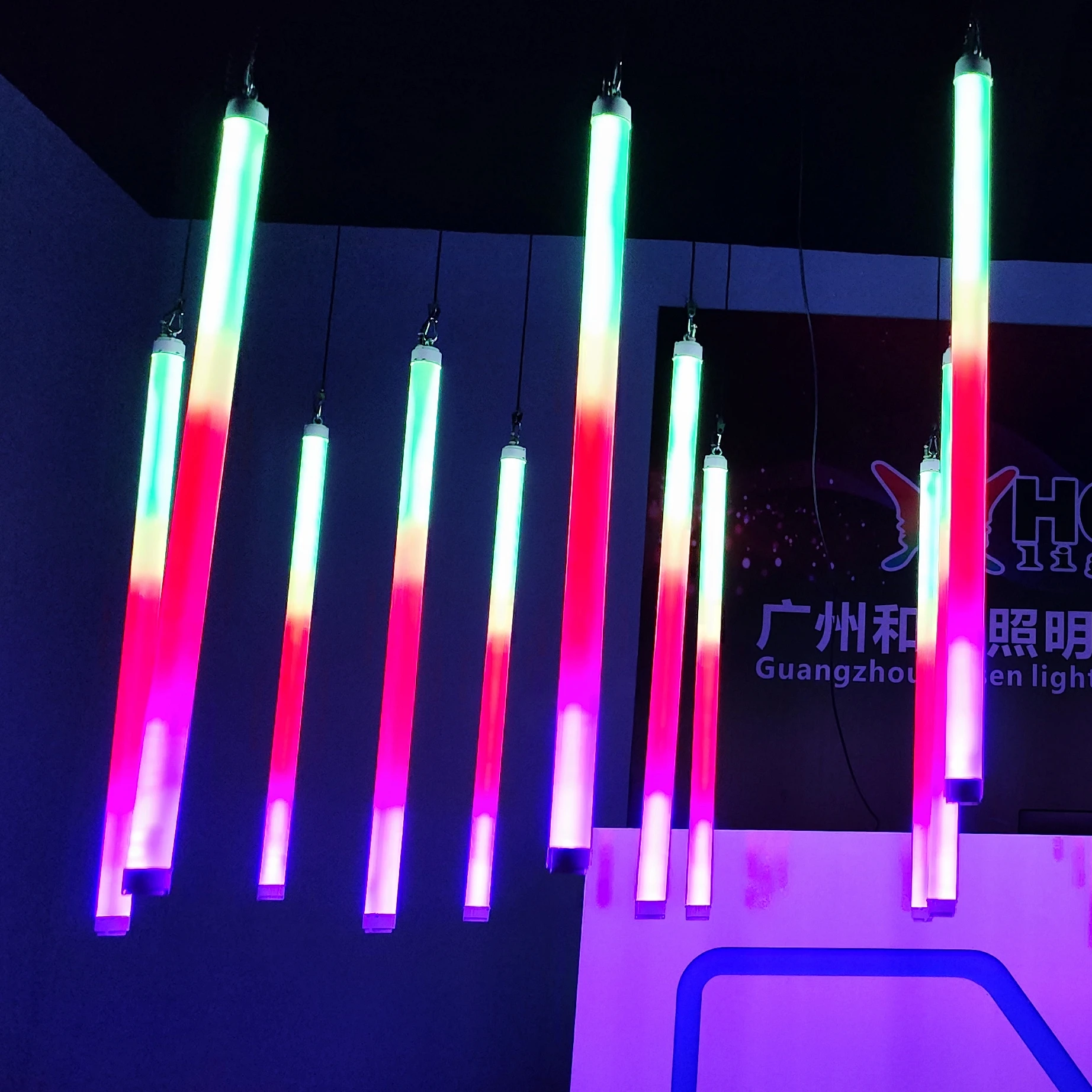 dmx512 motor led kinetic lights kinetic triangle rgb point winch light ...